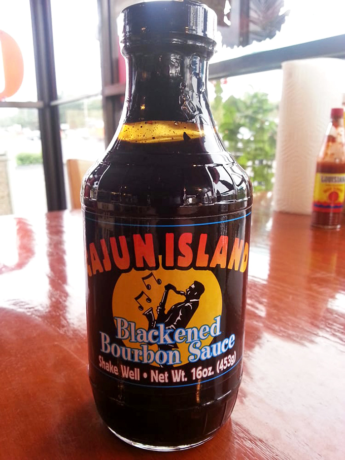 The secret weapon: Cajun Island's Blackened Bourbon Sauce. I'm not saying I'd drink it straight, but I'm not saying I wouldn't either. 