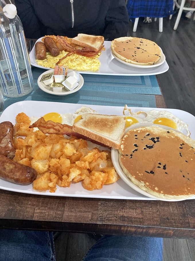 The breakfast platter that answers the eternal question: "Why choose one delicious thing when you can have everything?" 