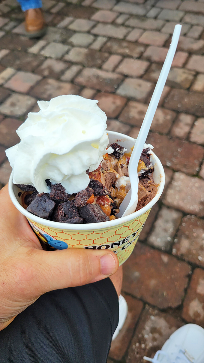 Chocolate meets brownie meets whipped cream in a glass that should come with its own warning label: "May cause spontaneous happiness."