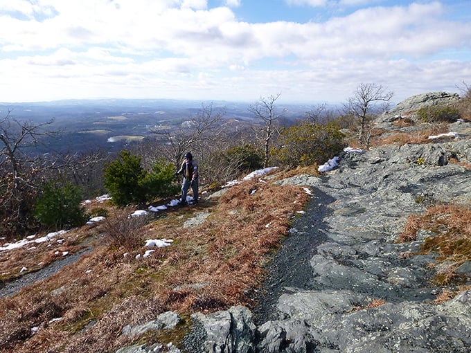 Buffalo Mountain's rocky summit rewards hikers with panoramic vistas that stretch to forever. Worth every labored breath on the climb up.