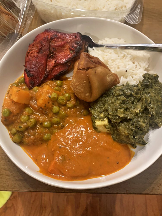 The buffet plate of champions&mdash;where tandoori chicken, saag paneer, and curry create the Olympic rings of Indian cuisine.