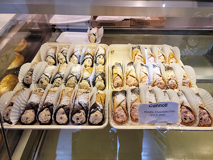 Cannoli that would make any Italian grandmother nod in approval. The perfect ratio of crisp shell to creamy filling&mdash;a textural masterpiece.