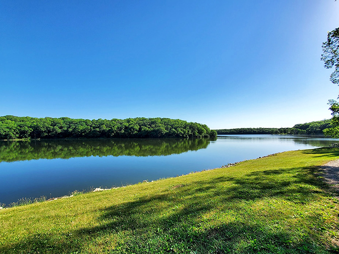 Cedar Lake mirrors the sky with such perfect stillness you might forget which way is up&mdash;nature's own meditation app.
