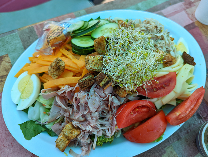 A chef salad that actually deserves the title "chef"&mdash;not just sad lettuce with deli meat, but a colorful composition worthy of its own gallery showing.