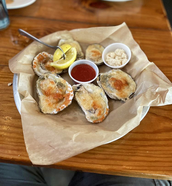 These baked oysters wear their garlic butter and Parmesan like a designer outfit&mdash;dressed to impress and ready for their close-up.
