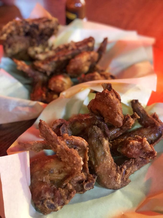 Wings that make you understand why humans evolved opposable thumbs&mdash;to hold onto these flavor bombs without dropping a single one.