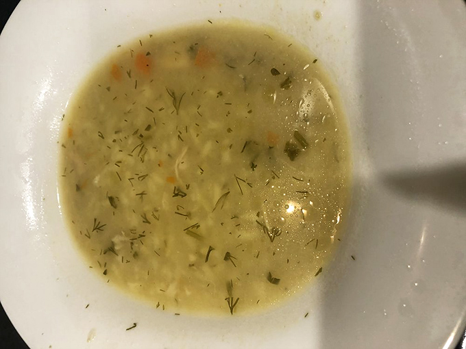 A bowl of chicken and rice soup that could cure anything from a common cold to existential dread. Grandmothers everywhere would give their approval.