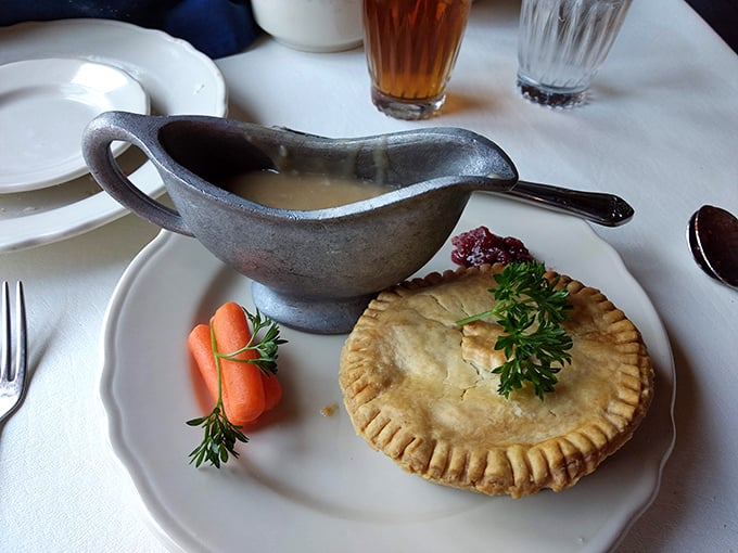 Not all heroes wear capes &ndash; some wear golden, flaky crusts. This chicken pot pie delivers comfort in every steam-releasing bite, with gravy that should be bottled and sold.