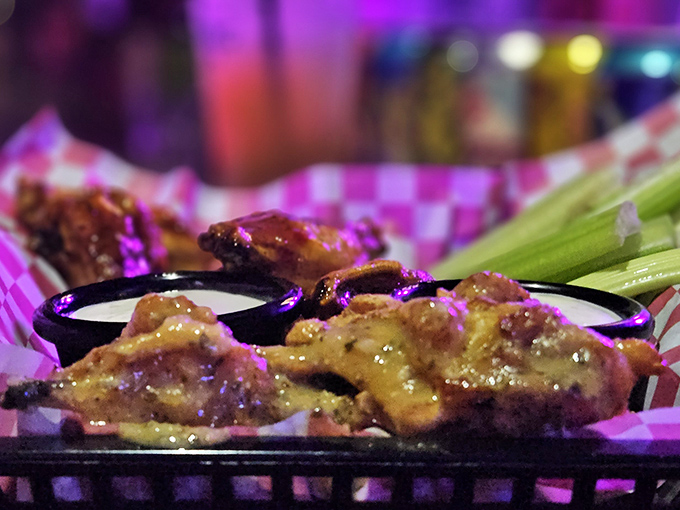 These wings aren't just cooked&mdash;they're pampered. Glistening with sauce and served with cooling dips, they're the kind of appetizer that threatens to upstage the main event.