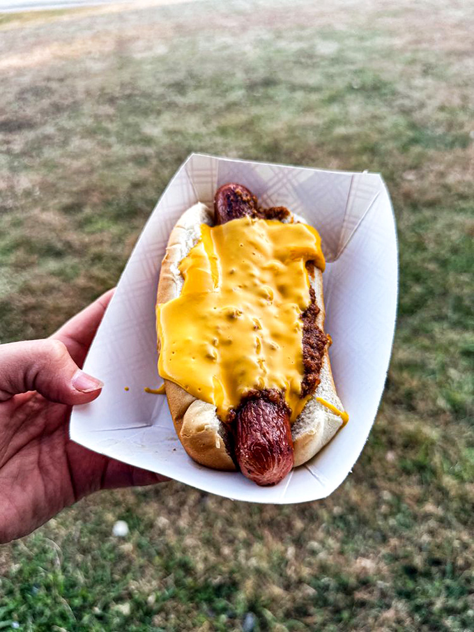 This chili cheese dog isn't just a meal&mdash;it's a childhood memory served on a bun. The cheese melts with purpose and conviction.