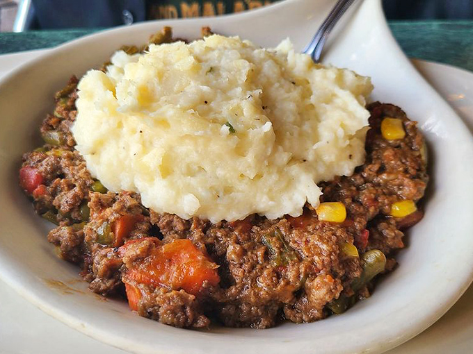 Cottage pie that would make any British grandmother nod in approval. Comfort food that doesn't need a fancy introduction&mdash;just a hungry appetite.