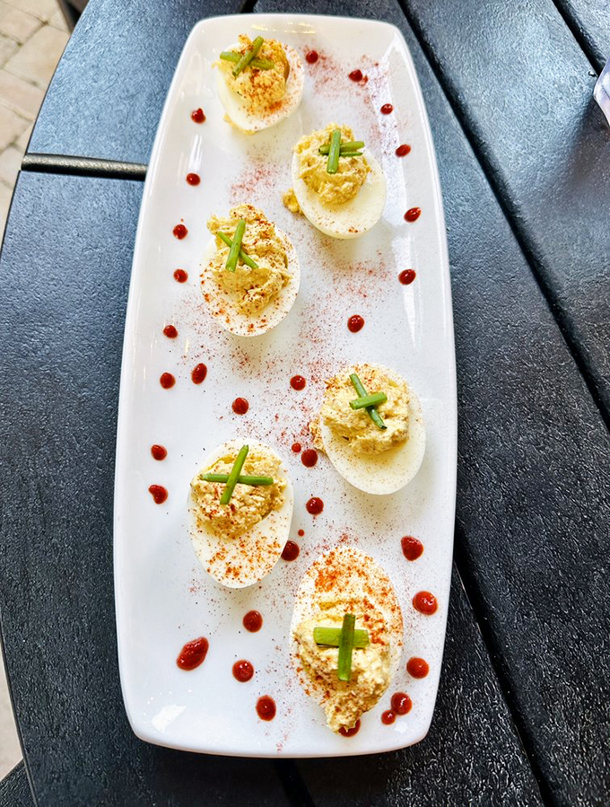 These aren't your grandmother's deviled eggs &ndash; unless your grandmother was secretly a culinary genius with a flair for presentation.