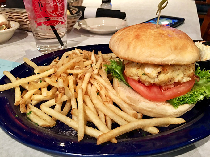This crab cake sandwich contains more actual crab than filler&mdash;a rarity that deserves a standing ovation. The fries provide the perfect crunchy counterpoint.