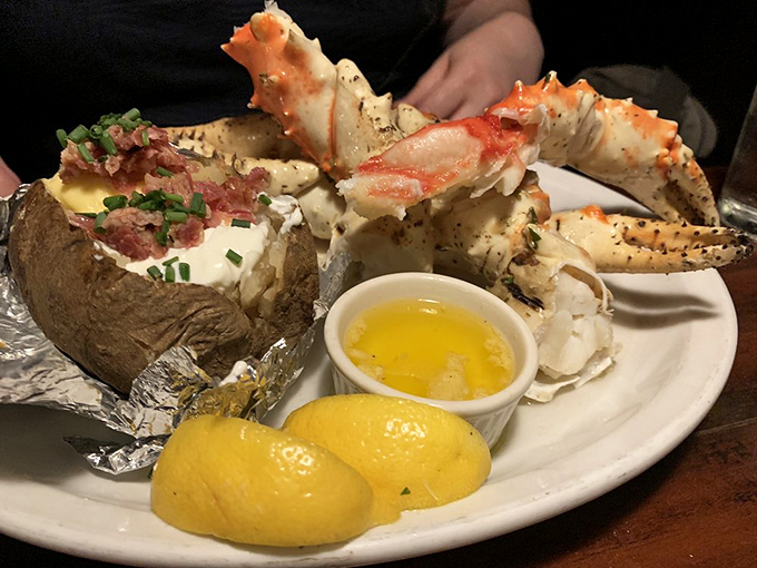 When land meets sea on one magnificent plate&mdash;king crab legs and a loaded baked potato create the surf-and-turf romance we all need.