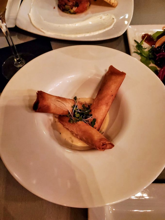 Spring rolls that make you question why you ever settled for the takeout version. The dipping sauce is practically begging for a spoon.