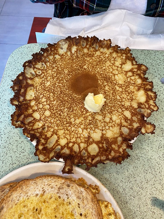 These signature hotcakes with their lacy, crispy edges are the breakfast equivalent of finding an extra $20 in your winter coat.