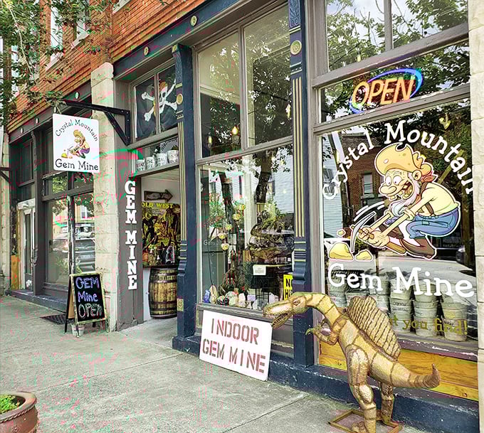 Crystal Mountain Gem Mine invites treasure hunters of all ages to discover sparkly souvenirs that somehow look more impressive than anything in your jewelry box.