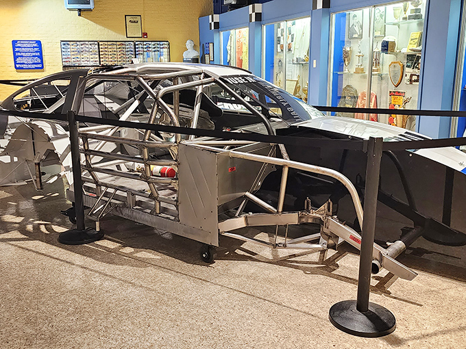 The skeleton of speed &ndash; this naked chassis reveals the artistry behind the engineering that keeps drivers safe.