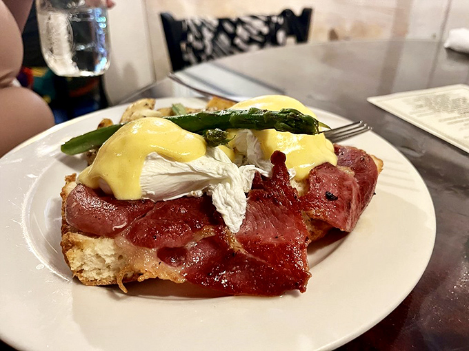 Eggs Benedict with ham that doesn't just bring home the bacon&mdash;it transforms it into something worth setting your alarm for on a Saturday.