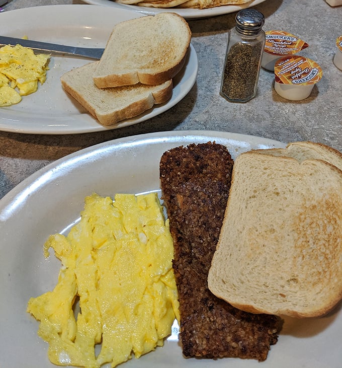 Breakfast doesn't get more Cincinnati than this&mdash;golden eggs alongside goetta, that magical meat-and-grain mixture that fuels the city.