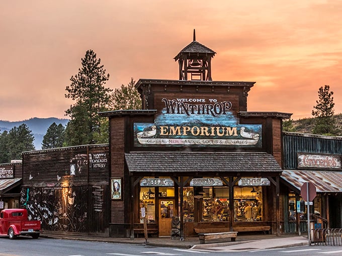 The Winthrop Emporium stands as the town's crown jewel, where Western architecture meets modern necessities in a perfect blend of form and function.