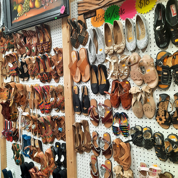 The wall of footwear resembles an art installation dedicated to the human foot. Every pair tells a story&mdash;some more interesting than others.