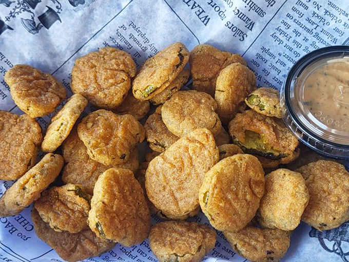 These fried pickles aren't just appetizers &ndash; they're little flavor bombs waiting to detonate with a perfect balance of tangy and crispy.