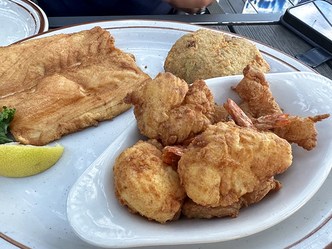 A fried seafood platter that doesn't mess around&mdash;this isn't diet food, it's joy food, and sometimes that's exactly what the soul needs.