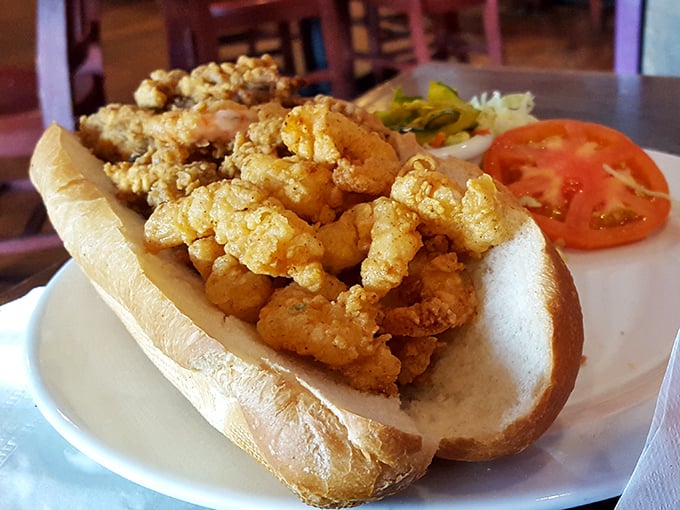Crispy on the outside, tender within&mdash;this shrimp po' boy is what happens when the Gulf Coast and French bread have a beautiful culinary romance.