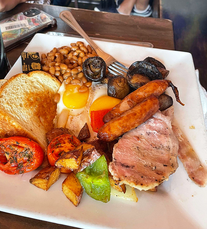 The Full Irish Breakfast: where morning meets marathon. This plate doesn't just feed you&mdash;it prepares you for battle or a very long nap.