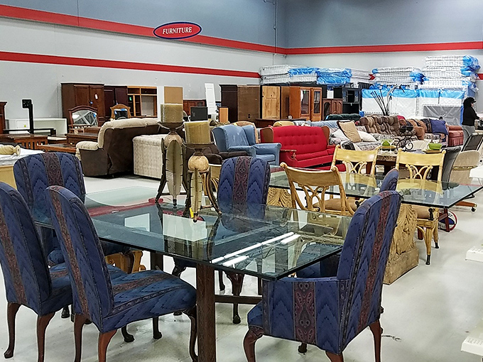 A dining set fit for royalty next to a sofa perfect for Netflix marathons. Furniture shopping becomes treasure hunting when every piece has history.