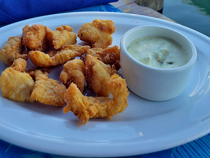 These grouper nuggets aren't playing around&mdash;golden-fried with a side of homemade tartar sauce that makes ordering seconds a foregone conclusion.