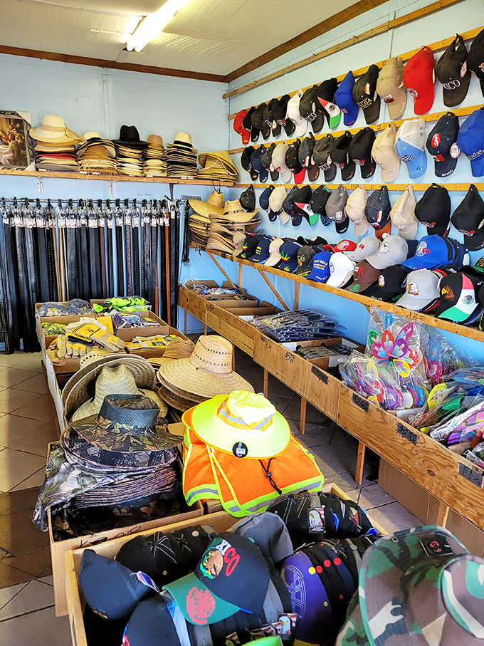Hat heaven! From cowboy classics to baseball caps, this is where Texans come to top off their signature looks.