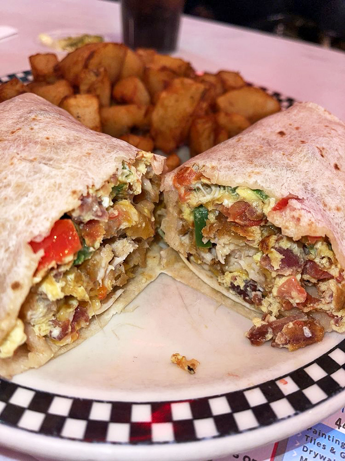 Breakfast wraps so stuffed they require a game plan to eat. Like a savory burrito that woke up and chose deliciousness.
