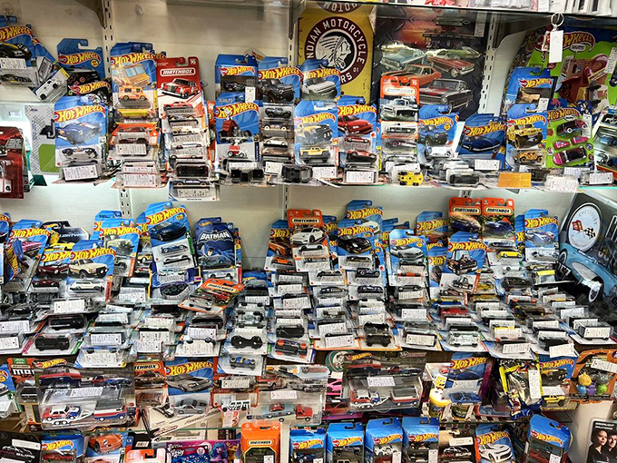 Hot Wheels heaven for grown men who never quite grew up. Each tiny car represents a full-size dream once pinned to a bedroom wall.