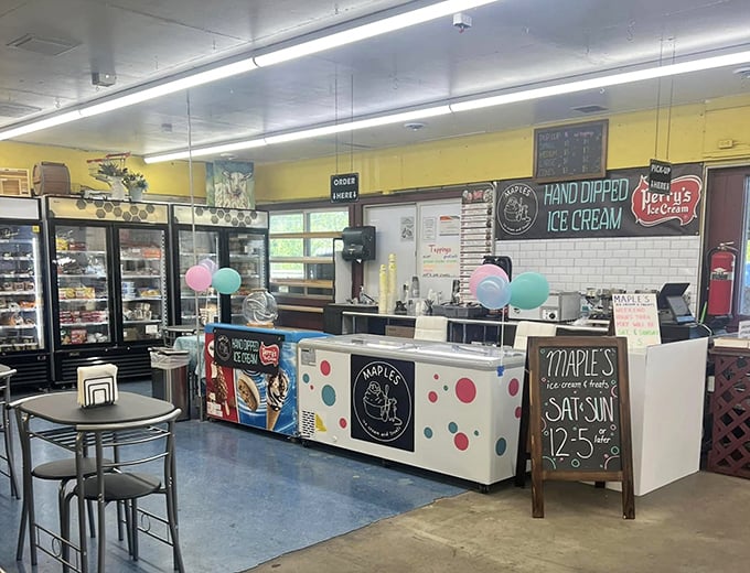 After hours of treasure hunting, Maple's Ice Cream offers sweet salvation. Nothing complements antiquing like hand-dipped cold comfort on a hot day.