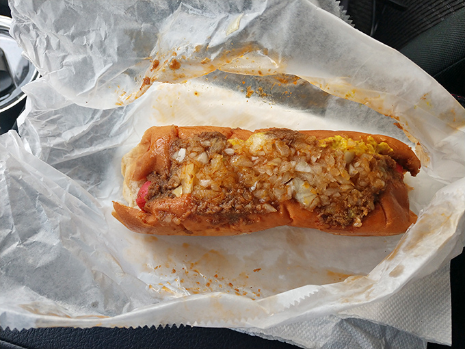 When they say "all the way" at Jimmie's, they mean business&mdash;a symphony of chili, onions, and mustard that makes every other hot dog seem underdressed.