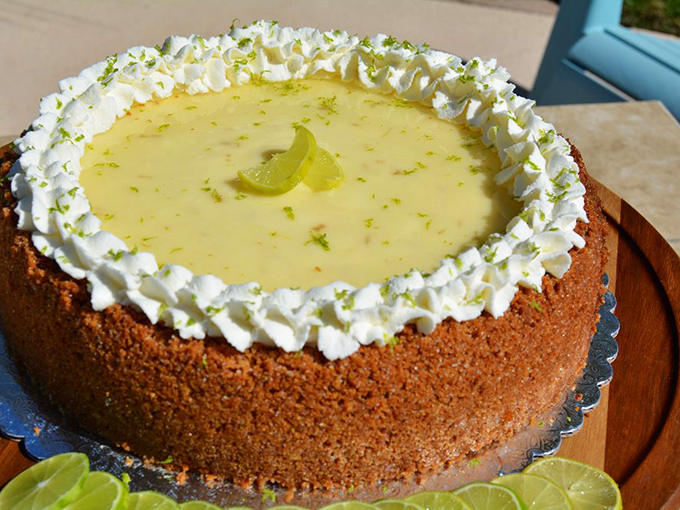Key lime cheesecake that's bigger than your usual "cutie"&mdash;because sometimes you need to commit to excellence in dessert form.