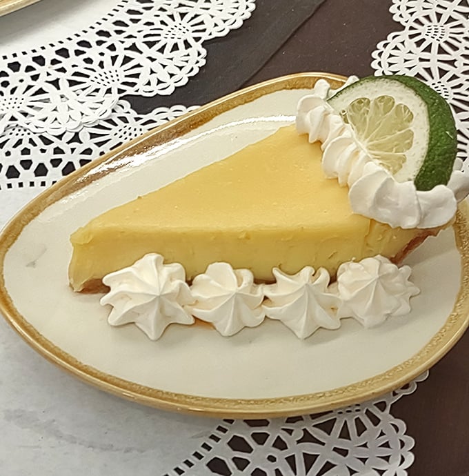 Key Lime Pie that makes you question why you'd eat any other dessert. The perfect balance of tart and sweet, like Florida sunshine on a plate.