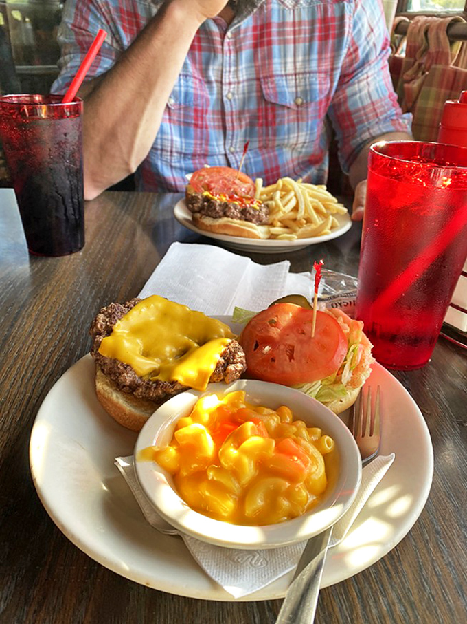 A burger that deserves your full attention, with mac and cheese that makes you wonder why anyone bothers with fancy restaurants.