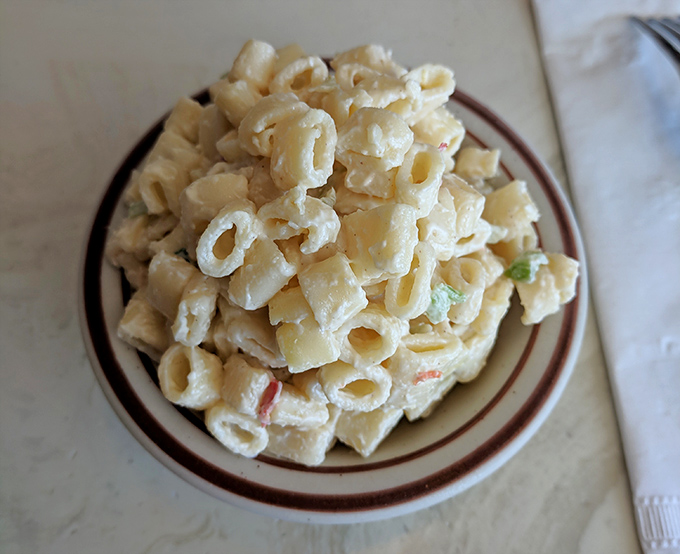 This isn't just macaroni salad &ndash; it's a picnic in a bowl, ready to transport you back to every great summer cookout you've ever attended.
