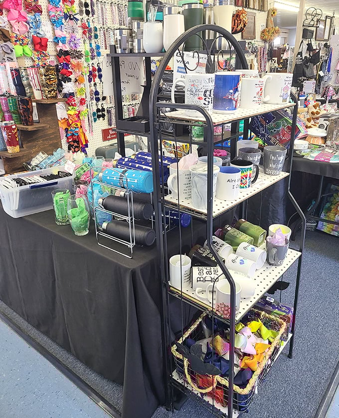 From inspirational sayings to practical vessels, this display proves mugs aren't just for coffee&mdash;they're conversation starters waiting to happen.