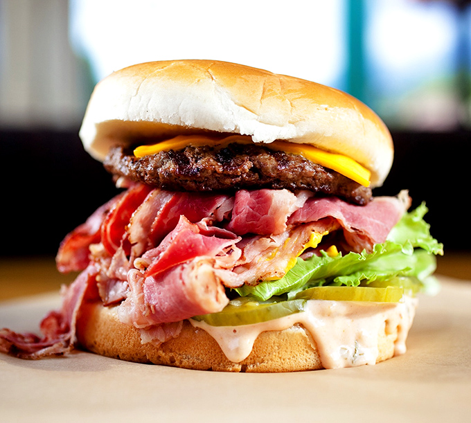 The burger-pastrami combo&mdash;proof that sometimes two perfect things can create something even better, like Lennon meeting McCartney or peanut butter meeting chocolate.