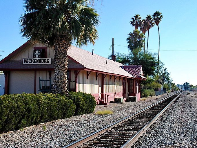 Wickenburg's historic train depot stands as a charming reminder of when "all aboard" meant the start of a grand adventure, not a boarding group number.