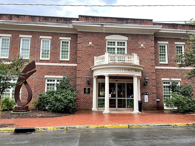 The Orange County Public Library stands as a community cornerstone, its brick façade and elegant columns housing worlds of adventure between book covers.