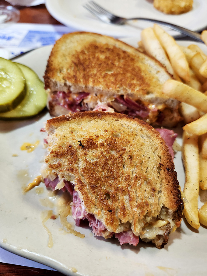 The Reuben sandwich &ndash; where corned beef, sauerkraut and melted cheese perform a harmonious dance between perfectly grilled rye bread.