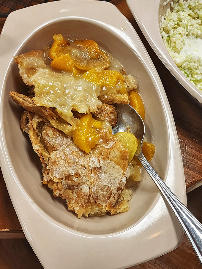 Peach cobbler that makes you understand why Georgia is the Peach State&mdash;sweet fruit nestled under a golden crust that's begging for a scoop of vanilla ice cream.