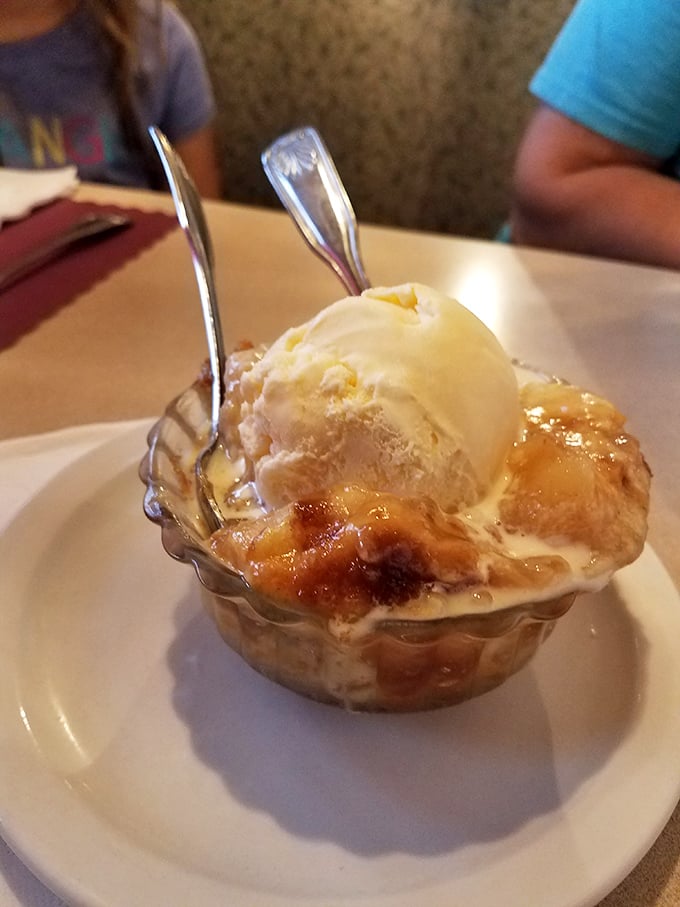 This isn't just peach cobbler &ndash; it's summer childhood memories topped with vanilla ice cream slowly creating rivers of sweet nostalgia.
