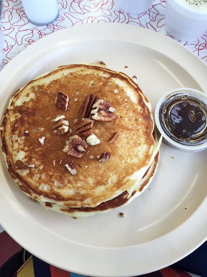 These pecan-studded pancakes aren't just breakfast&mdash;they're edible therapy. The nuts add textural jazz to every perfectly golden bite. 