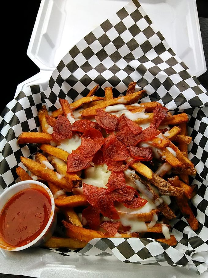 Pizza fries: for when you can't decide between Italian night and comfort food. The answer, as always, is "Why not both?"